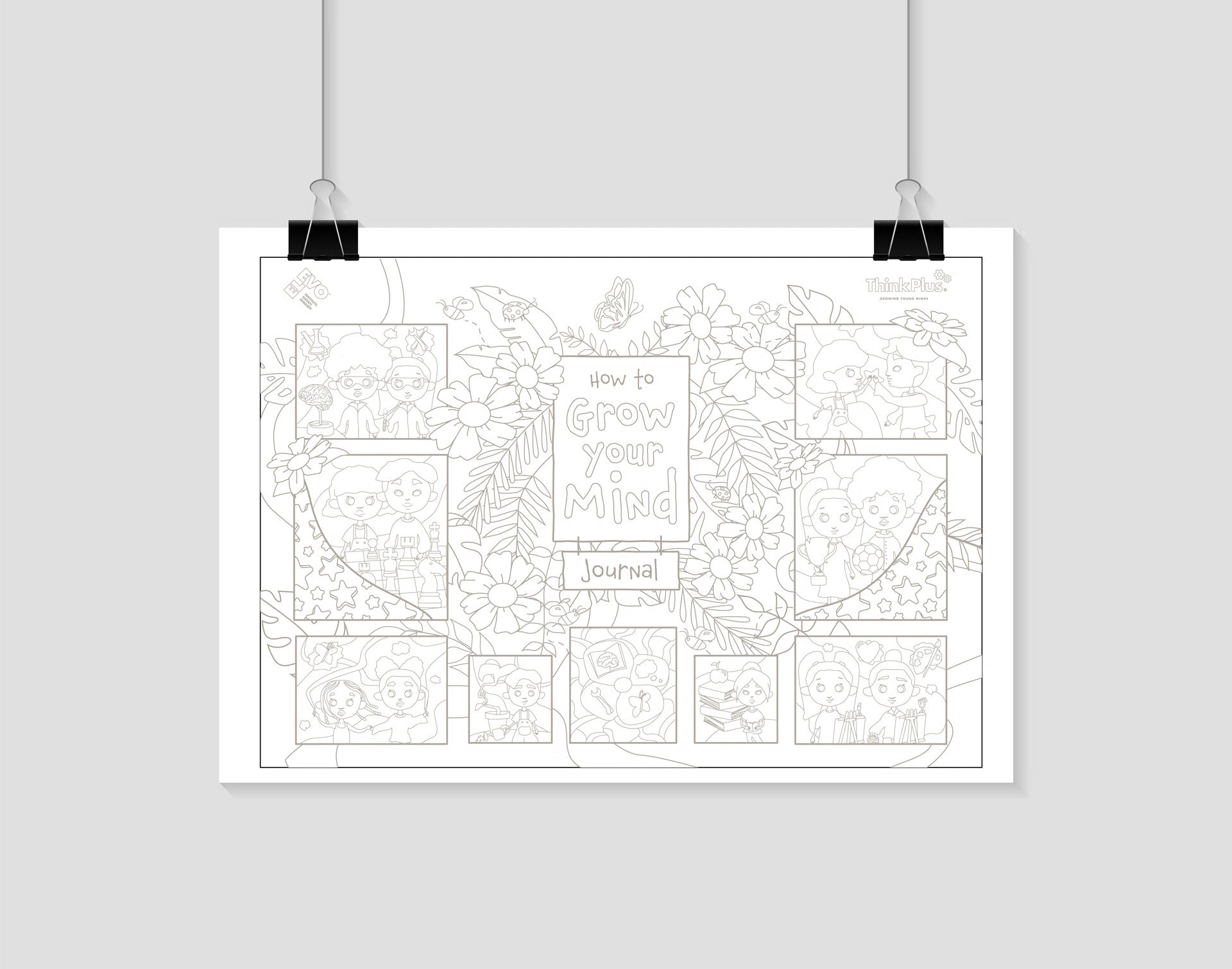 How To Grow Your Mind Journal - Colouring in Page – ThinkPlus